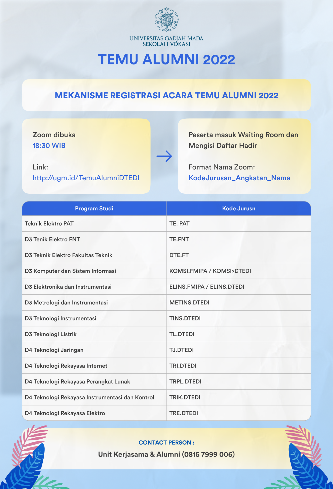 Temu Alumni DTEDI 2022 – Website Departemen Teknik Elektro dan Informatika (TEDI), Sekolah ...